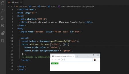 Cómo cambiar el estilo de un elemento con JavaScript - Damián De Luca
