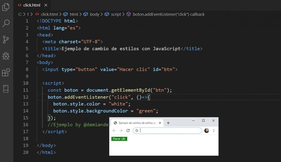 Cómo cambiar el estilo de un elemento con JavaScript